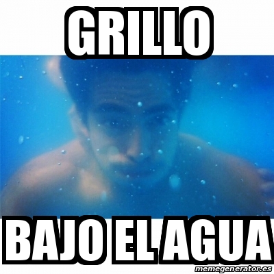 Meme Personalizado - Grillo Bajo el agua - 20469816