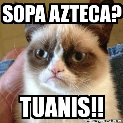 Meme Grumpy Cat - Sopa azteca? Tuanis!! - 20554007