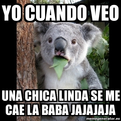 Meme Koala - yo cuando veo una chica linda se me cae la baba jajajaja ...