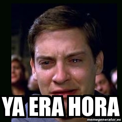 Meme crying peter parker - ya era hora - 20690115