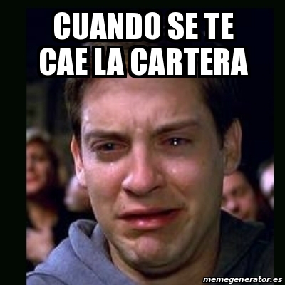 Meme crying peter parker - cuando se te cae la cartera - 20075743