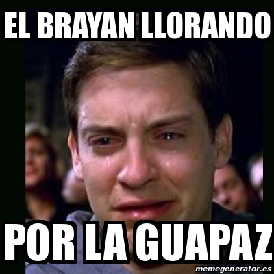 Meme crying peter parker - el brayan llorando por la guapaz - 20801176