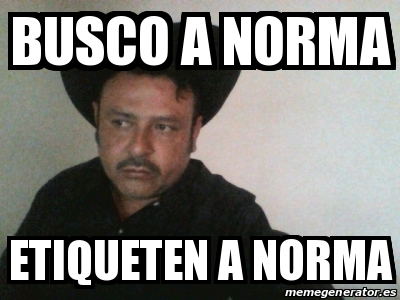 Meme Personalizado - BUSCO A NORMA ETIQUETEN A NORMA - 20828783
