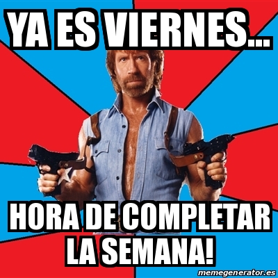 Meme Chuck Norris - Ya es viernes... Hora de completar la semana ...