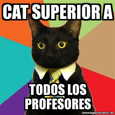 Meme Business Cat - cat superior a todos los profesores - 20927056