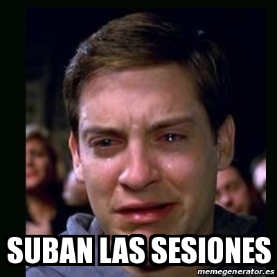 Meme crying peter parker - Suban las sesiones - 20945014