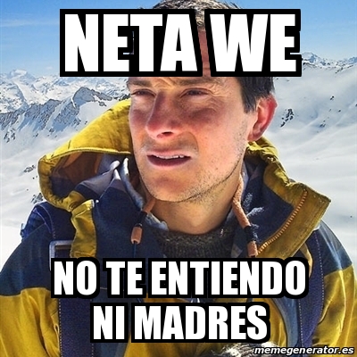 Meme Bear Grylls - neta we no te entiendo ni madres - 21035414