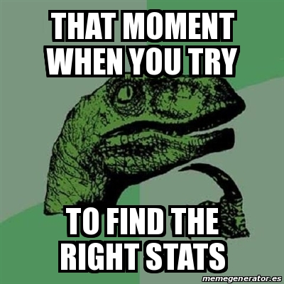 Meme Filosoraptor - tHAT MOMENT WHEN YOU TRY TO FIND THE RIGHT STATS ...