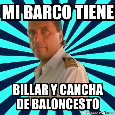 Meme Francesco Schettino - mi barco tiene billar y cancha de baloncesto ...