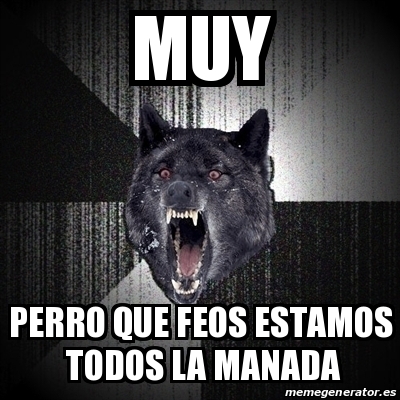 Meme Insanity Wolf - muy perro que feos estamos todos la manada - 21508586