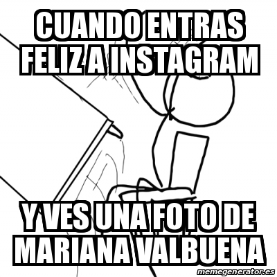 Meme Desk Flip Rage Guy - cuando entras feliz a instagram y ves una ...