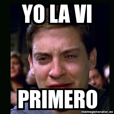 Meme crying peter parker - Yo la vi Primero - 21643098