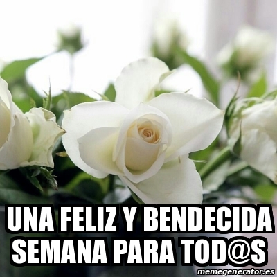 Meme Personalizado - una feliz y bendecida semana para tod@s - 21756810