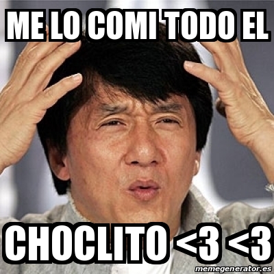 Meme Jackie Chan - me lo comi todo el choclito