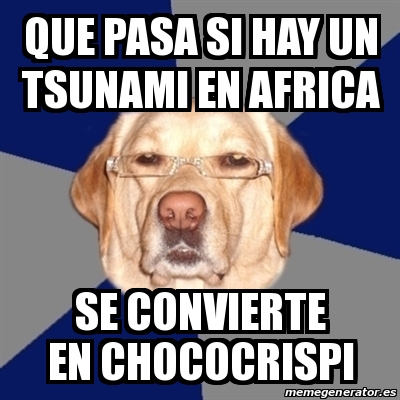 Meme Perro Racista - que pasa si hay un tsunami en africa se convierte ...