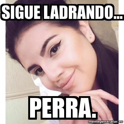 Meme Personalizado - sigue ladrando... perra. - 21992980