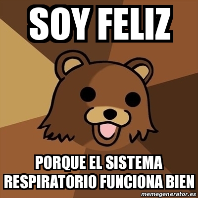 Meme Pedobear - soy feliz porque el sistema respiratorio funciona bien ...