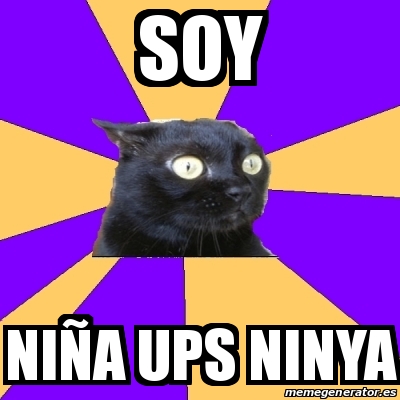 Meme Anxiety Cat - soy niÃ±a ups ninya - 22298473