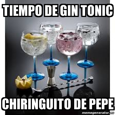 Meme Personalizado - TIEMPO DE GIN TONIC CHIRINGUITO DE PEPE - 22042196