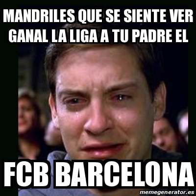 Meme crying peter parker - mandriles que se siente ver ganal la liga a ...