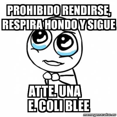 Meme Por favor - PROHIBIDO RENDIRSE, Respira hondo y sigue Atte. una e ...