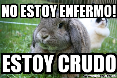 Meme Personalizado - no estoy enfermo! estoy crudo - 22497153