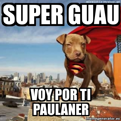 Meme Personalizado - SUPER GUAU VOY POR TI PAULANER - 22550916