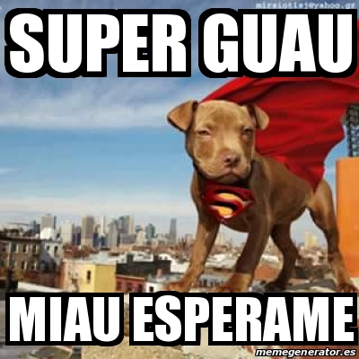 Meme Personalizado - SUPER GUAU MIAU ESPERAME - 22550919