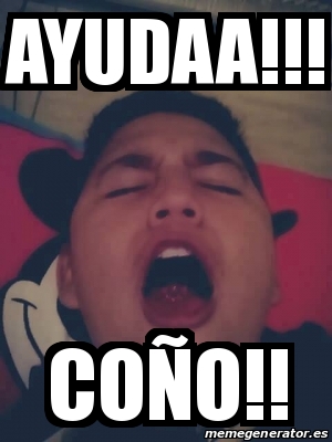 Meme Personalizado - ayudaa!!! coÃ±o!! - 22706643