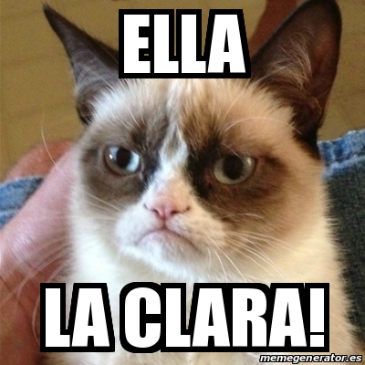 Meme Grumpy Cat - Ella La clara! - 22858986
