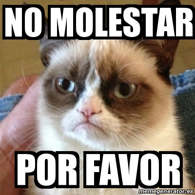 Meme Grumpy Cat - No molestar Por favor - 22906467