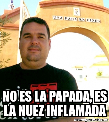 Meme Personalizado - No es la papada, es la nuez inflamada - 23184264