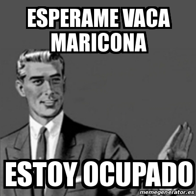 Meme Correction Guy - Esperame vaca maricona Estoy ocupado - 23184434