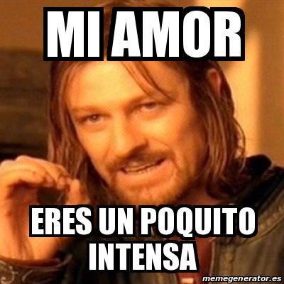 Meme Boromir - Mi amor Eres un poquito intensa - 23238913