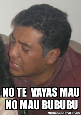 Meme Personalizado - no te vayas mau no mau bububu - 23394572
