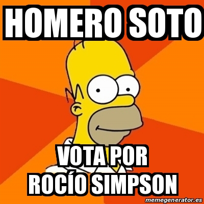 Meme Homer - HOMERO SOTO VOTA POR ROCÃ O SIMPSON - 23575784