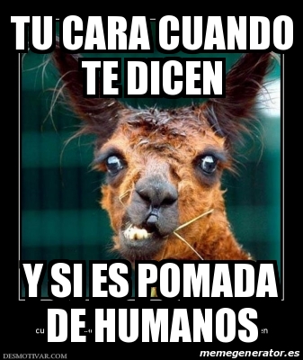 Meme Personalizado - tu cara cuando te dicen y si es pomada de humanos ...