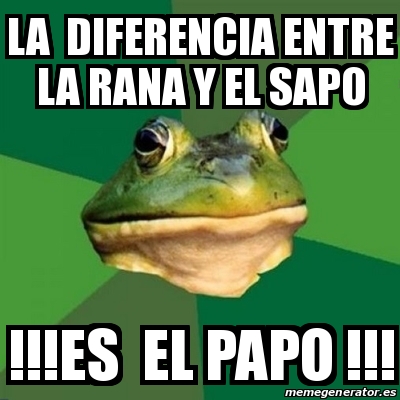 Meme Foul Bachelor Frog - la diferencia entre la rana y el sapo !!!es ...