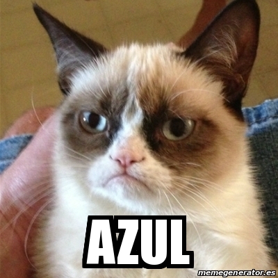 Meme Grumpy Cat - azul - 23674022