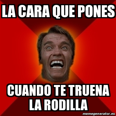 Meme Arnold - la cara que pones cuando te truena la rodilla - 23747148