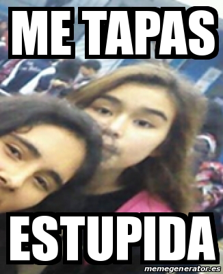Meme Personalizado - me tapas ESTUPIDA - 23777533