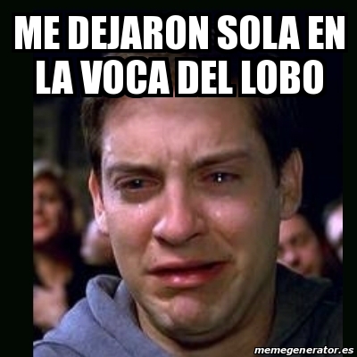 Meme crying peter parker - ME DEJARON SOLA EN LA VOCA DEL LOBO - 23861927