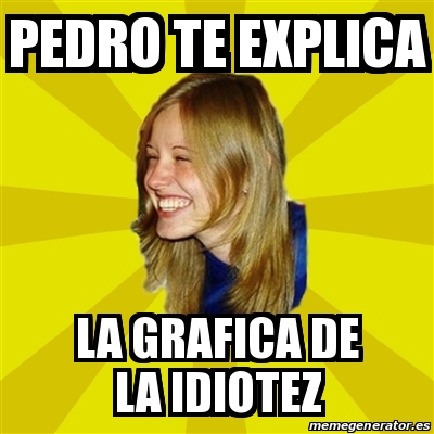 Meme Trologirl - pedro te explica la grafica de la idiotez - 23870666