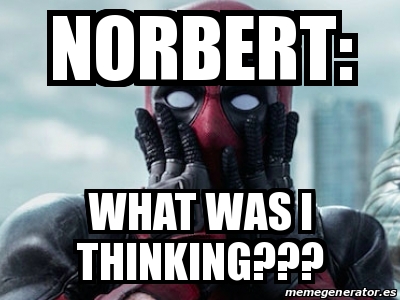 Meme Personalizado - Norbert: What was i thinking??? - 23871178