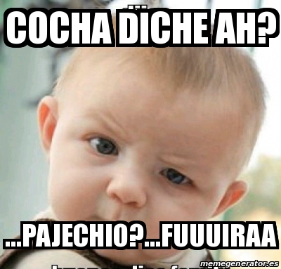 Meme Personalizado - cocha diche ah? ...pajechio?...fuuuiraa - 23918974