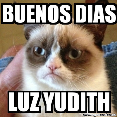 Meme Grumpy Cat - buenos dias luz yudith - 23939992