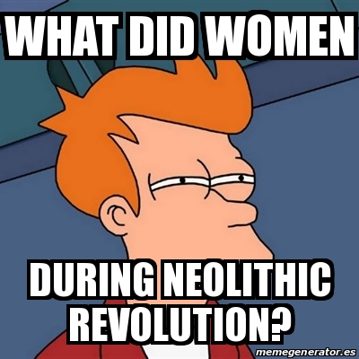 Meme Futurama Fry - what did women DURING NEOLITHIC REVOLUTION? - 24124412