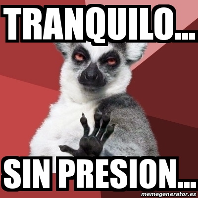 Meme Chill Out Lemur - Tranquilo... Sin presion... - 24185035