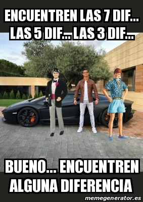 Meme Personalizado - Encuentren las 7 dif... Las 5 dif... Las 3 dif ...