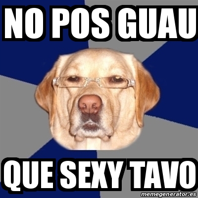 Meme Perro Racista - NO POS GUAU QUE SEXY TAVO - 24026457